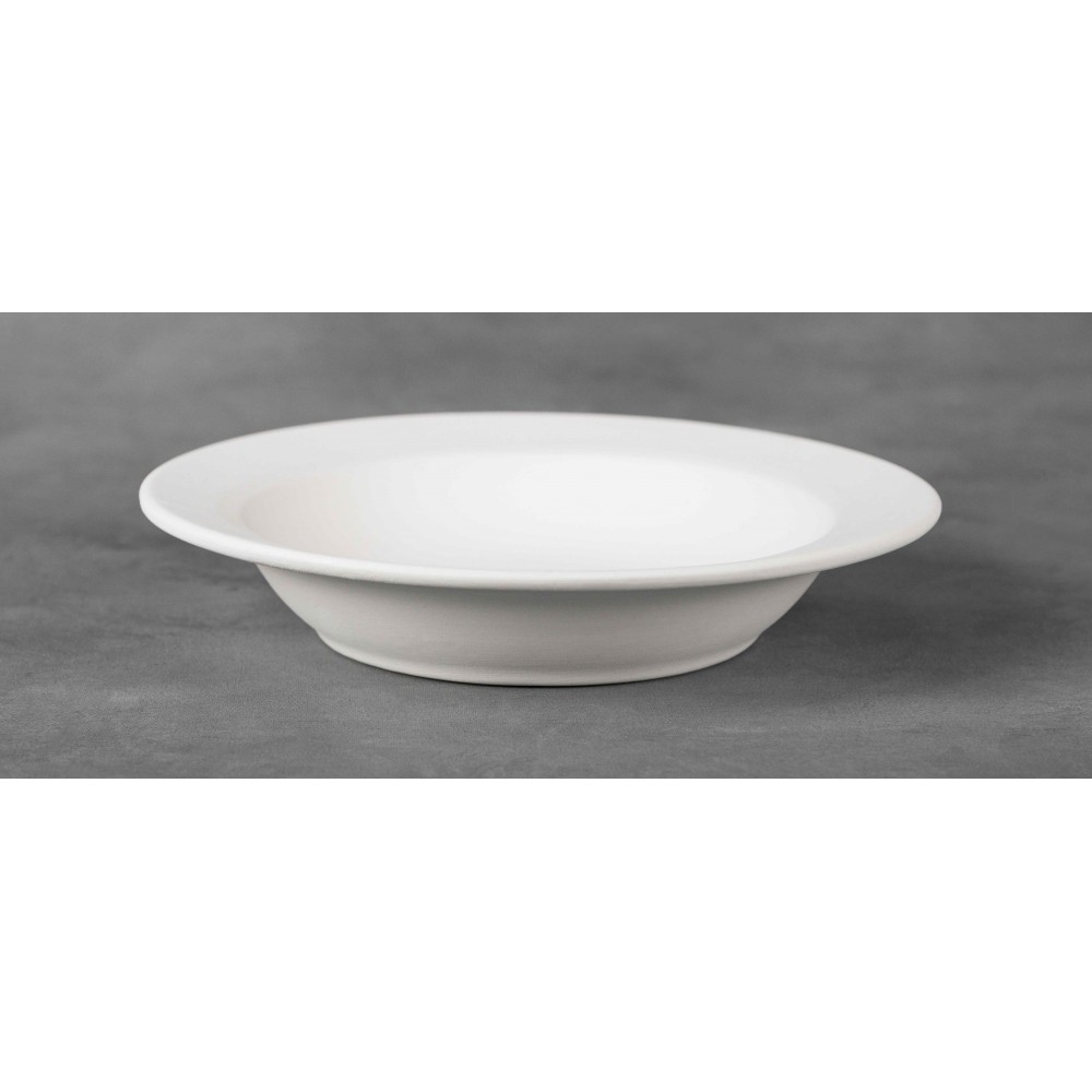 SB141 Ready To Paint Stoneware Bisque Wide Rim Soup Bowl By Mayco Colors